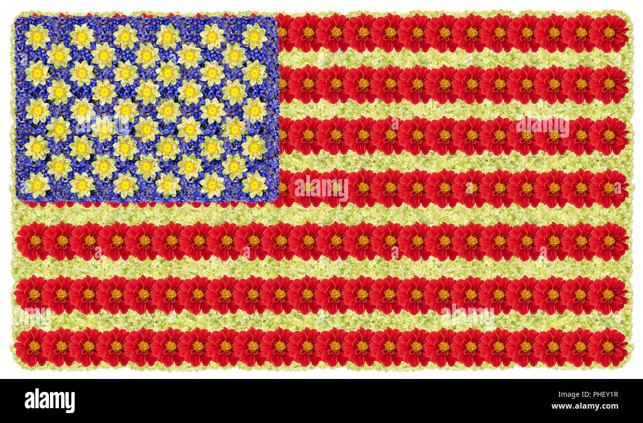 Flag of USA from flowers Stock Photo - Alamy