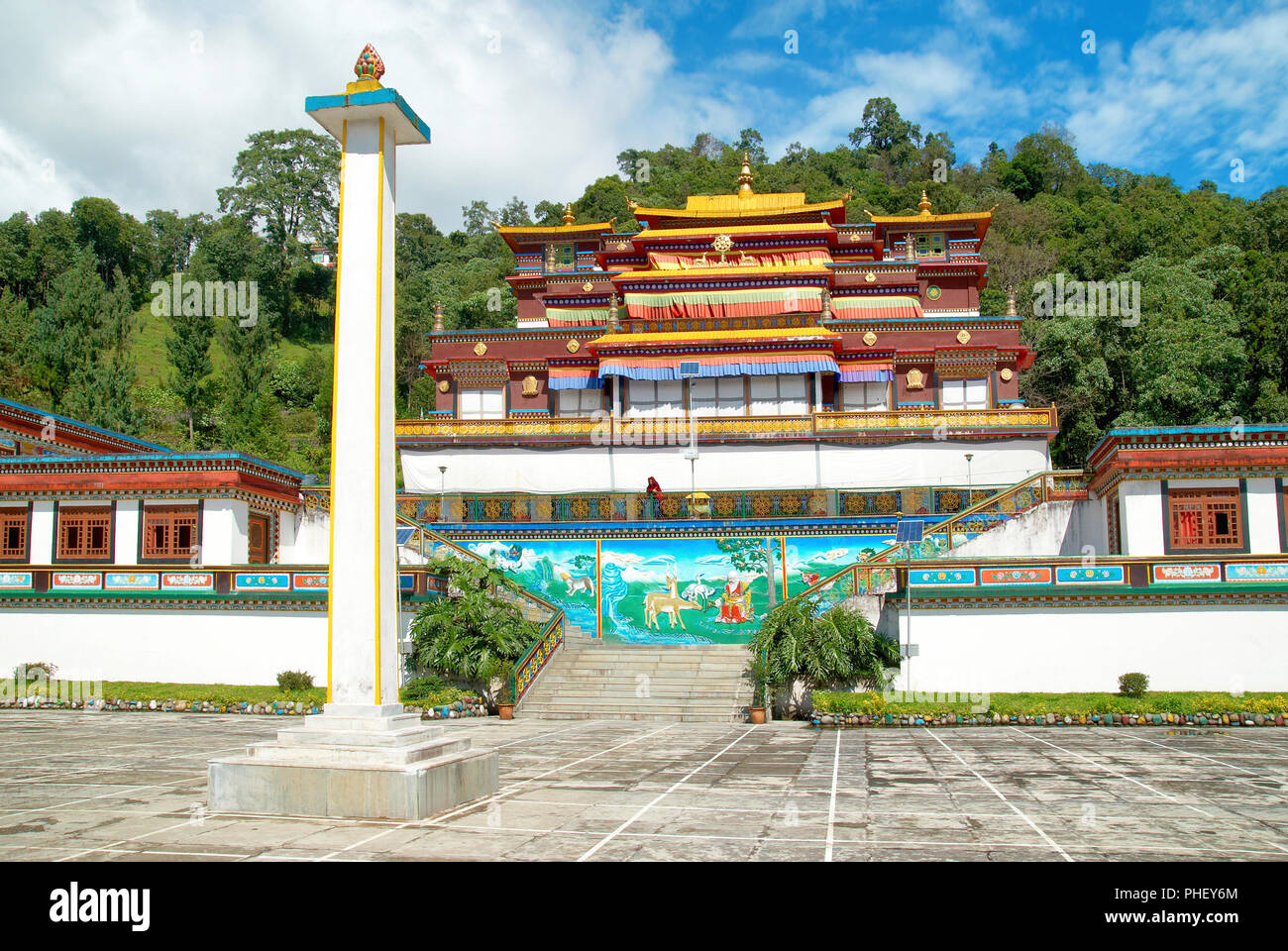 Indian buddhistic monastery Stock Photo - Alamy