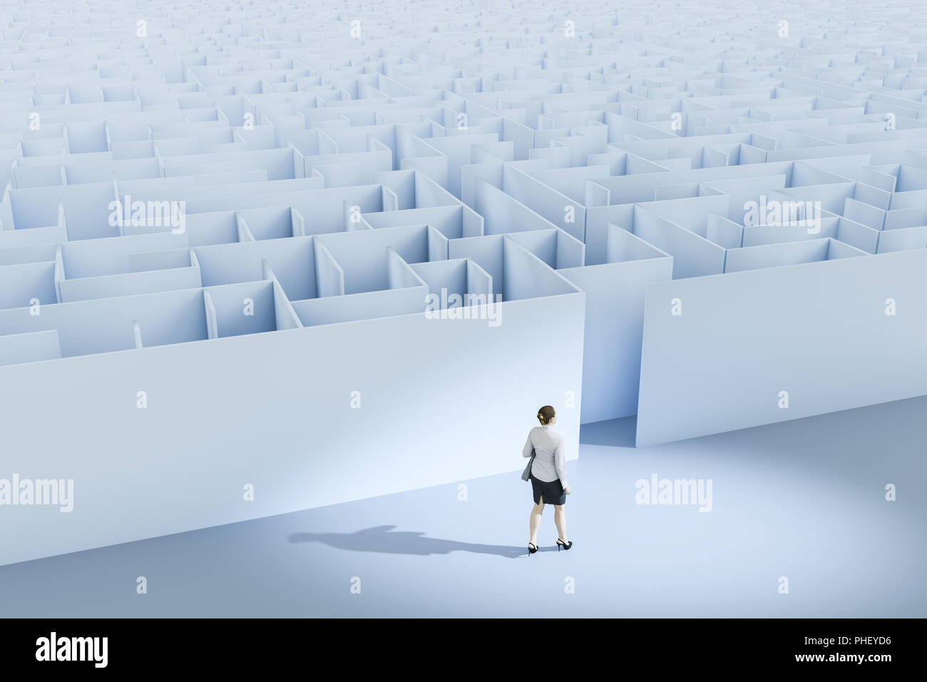 a business woman at the maze Stock Photo - Alamy
