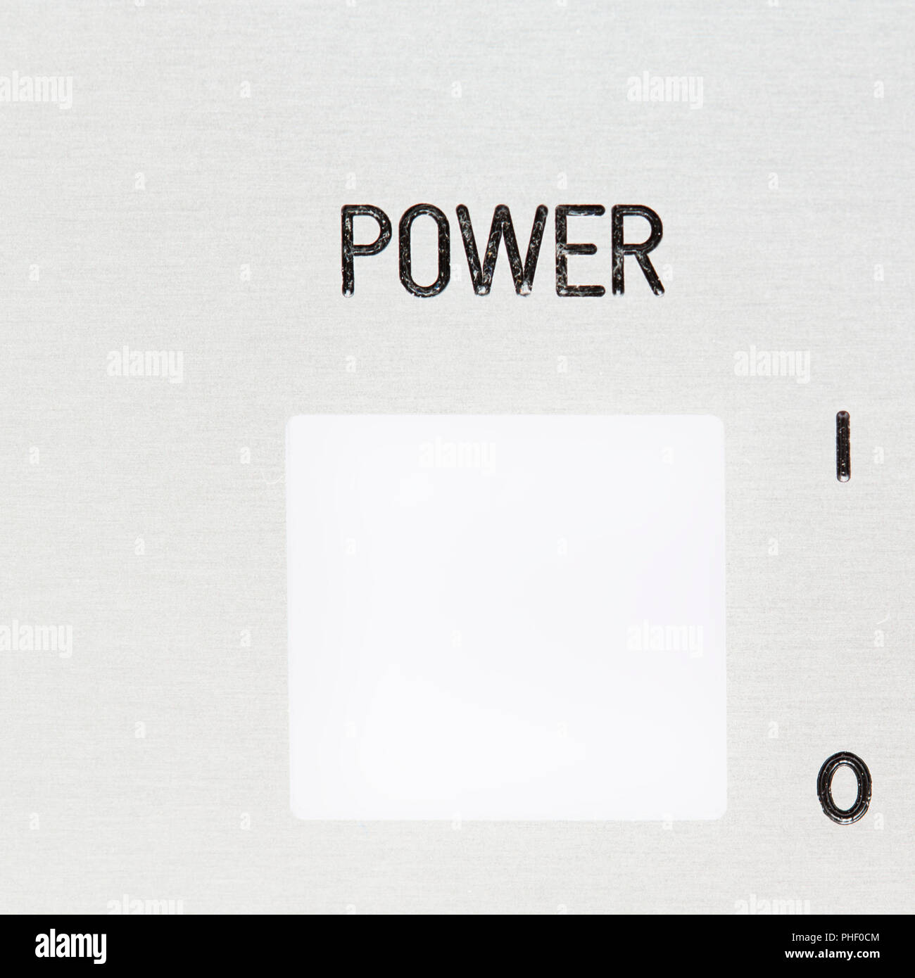 empty space and control panel power on off Stock Photo - Alamy