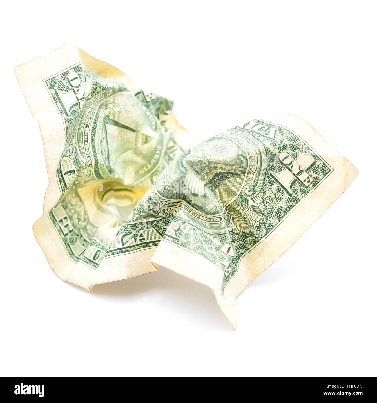 blurred crumpled dollar money background like concept of problem Stock ...