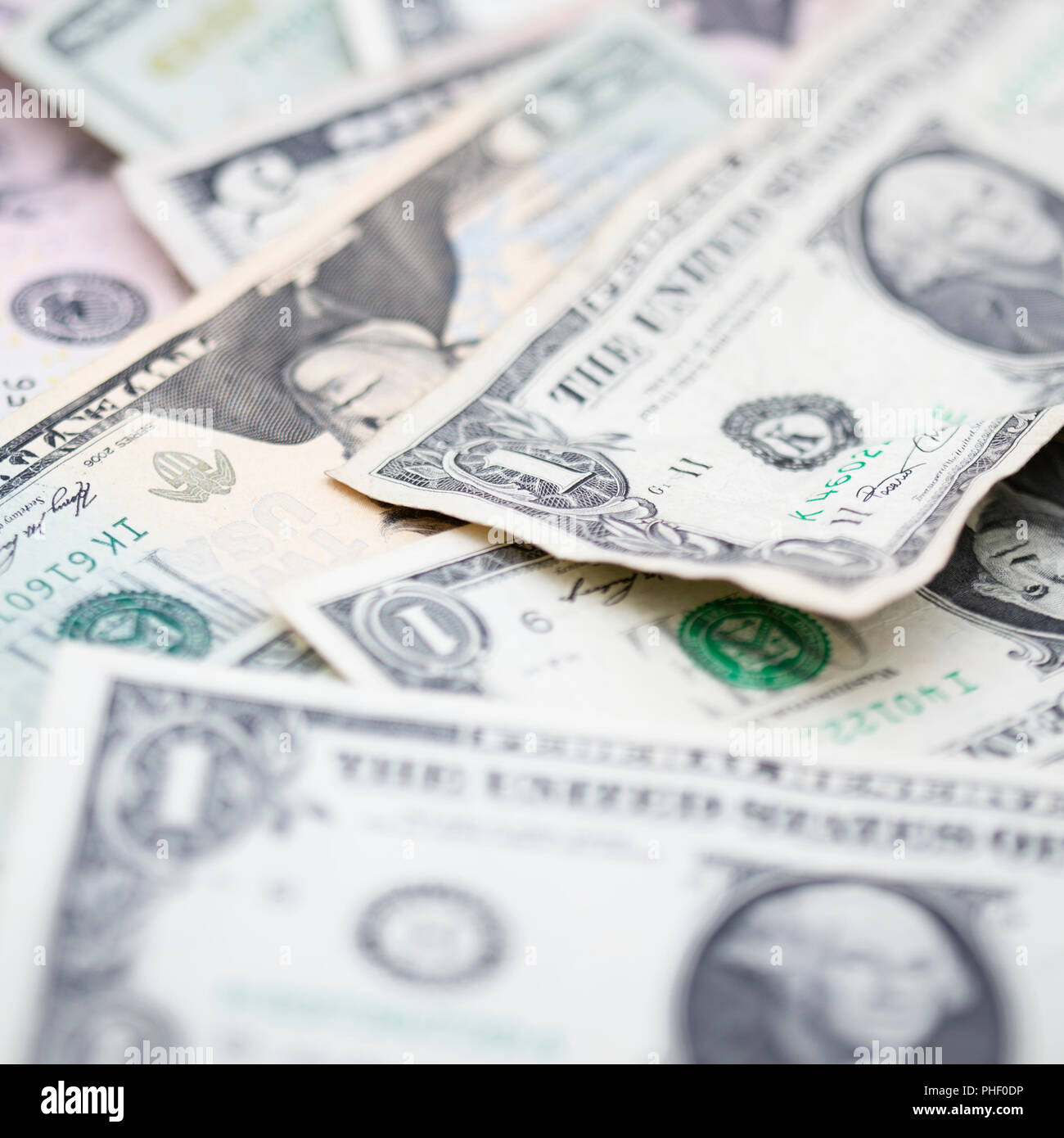 blurred crumpled dollar money background like concept of problem Stock ...