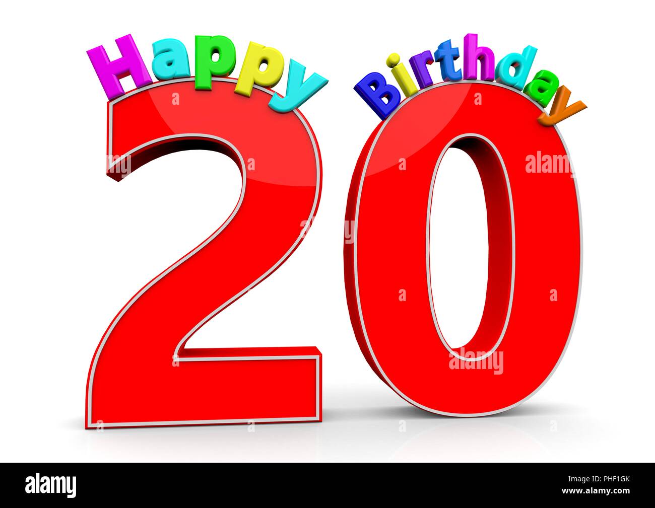 Happy birthday candle 20 hi-res stock photography and images - Alamy