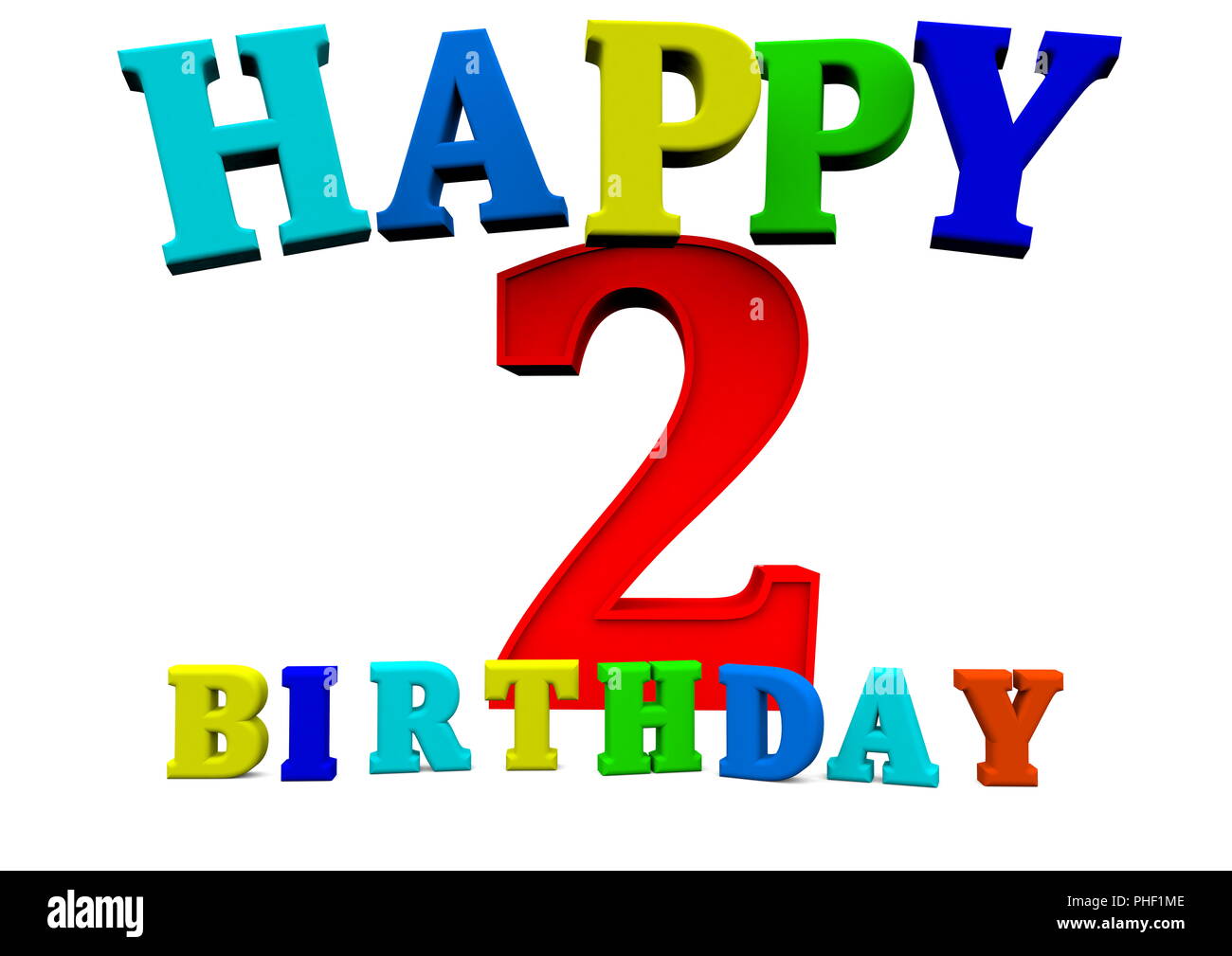 Happy second birthday hi-res stock photography and images - Alamy