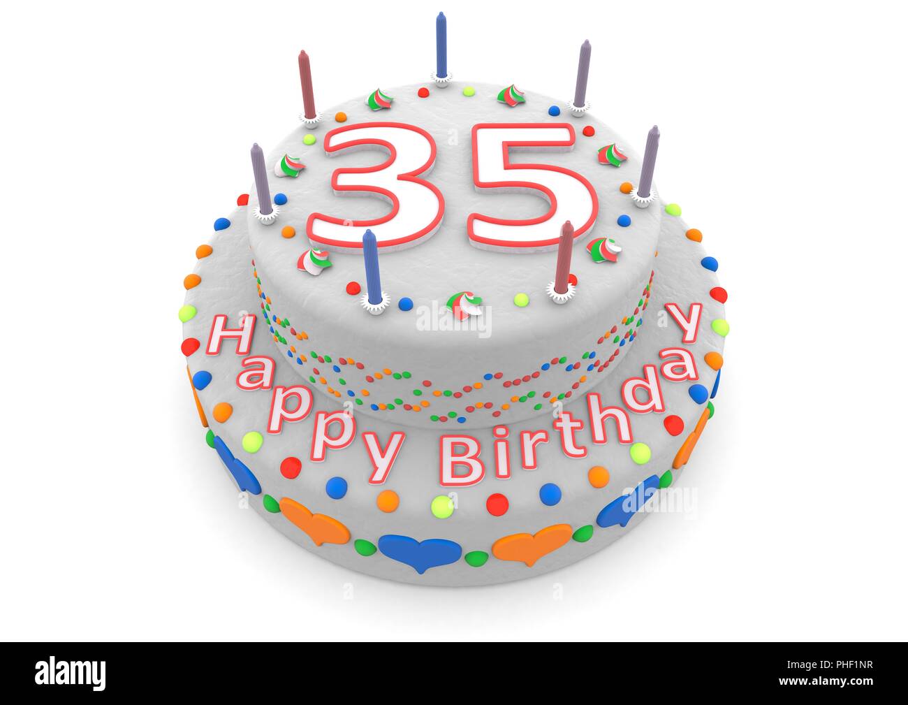 Happy birthday years 35 anniversary of the birthday hi-res stock ...
