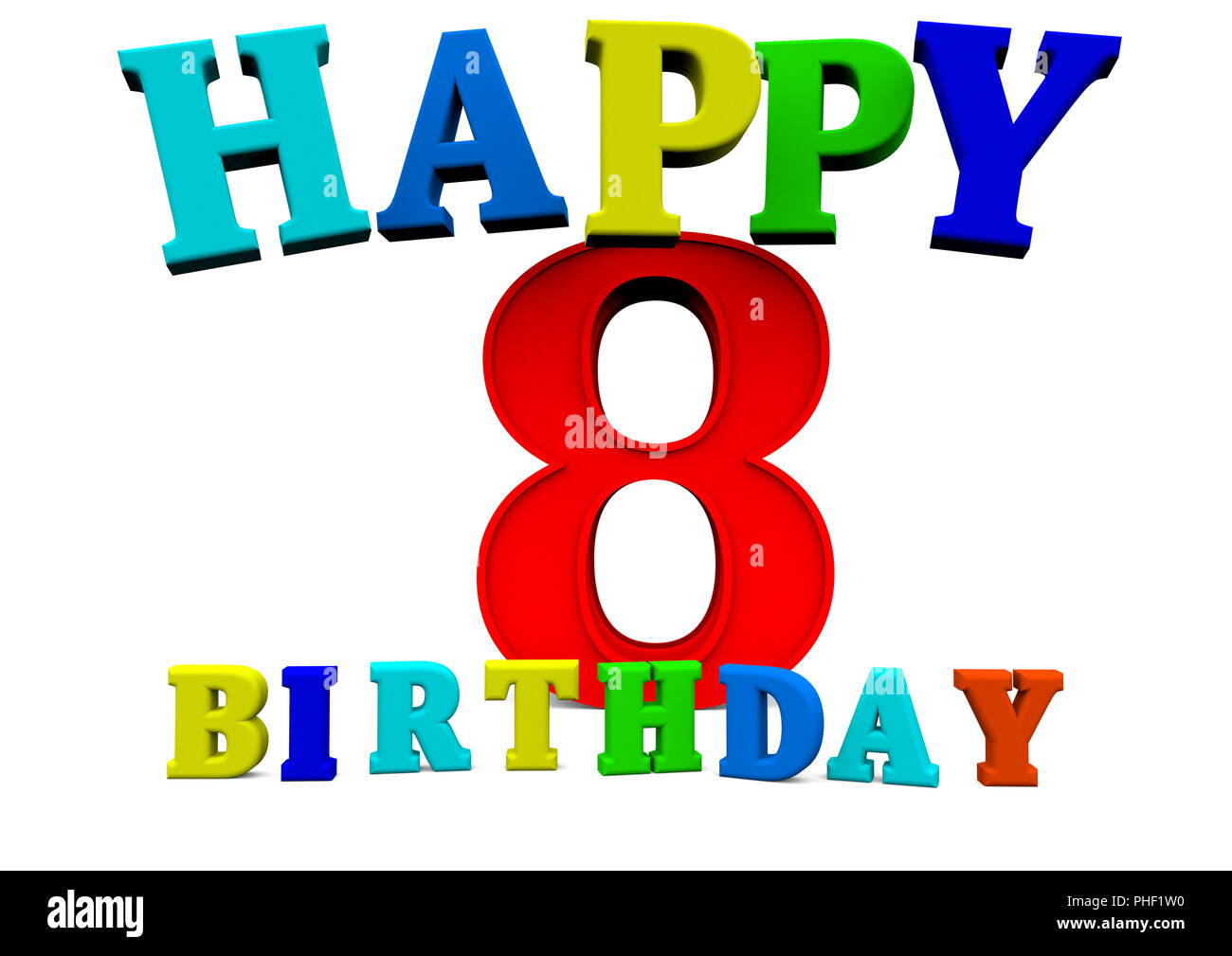 Eight year old birthday cake hi-res stock photography and images - Alamy