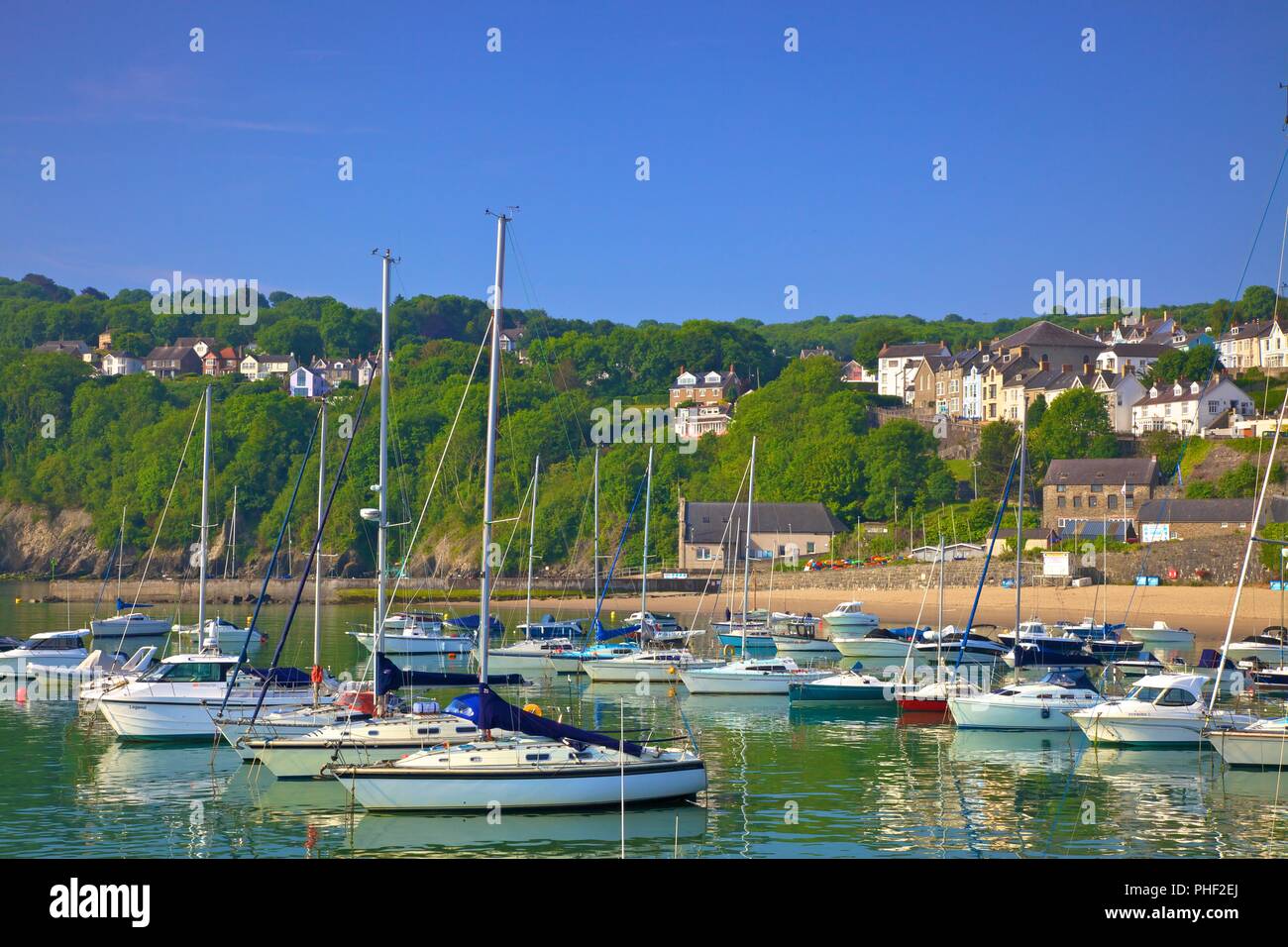 The Harbour at New Quay, Cardigan Bay, Wales, United Kingdom, Europe ...