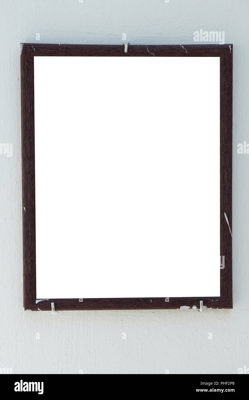 Vertical blank old wooden frame Stock Photo - Alamy