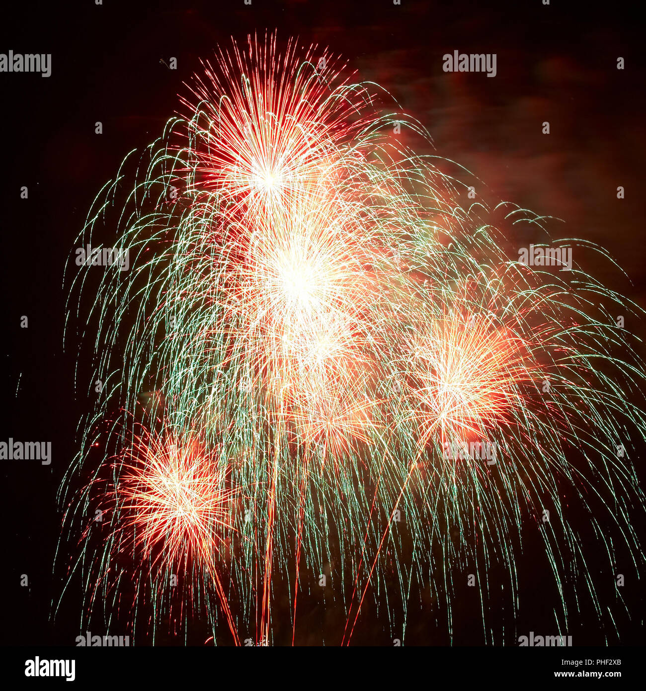 Beautiful holiday fireworks Stock Photo - Alamy