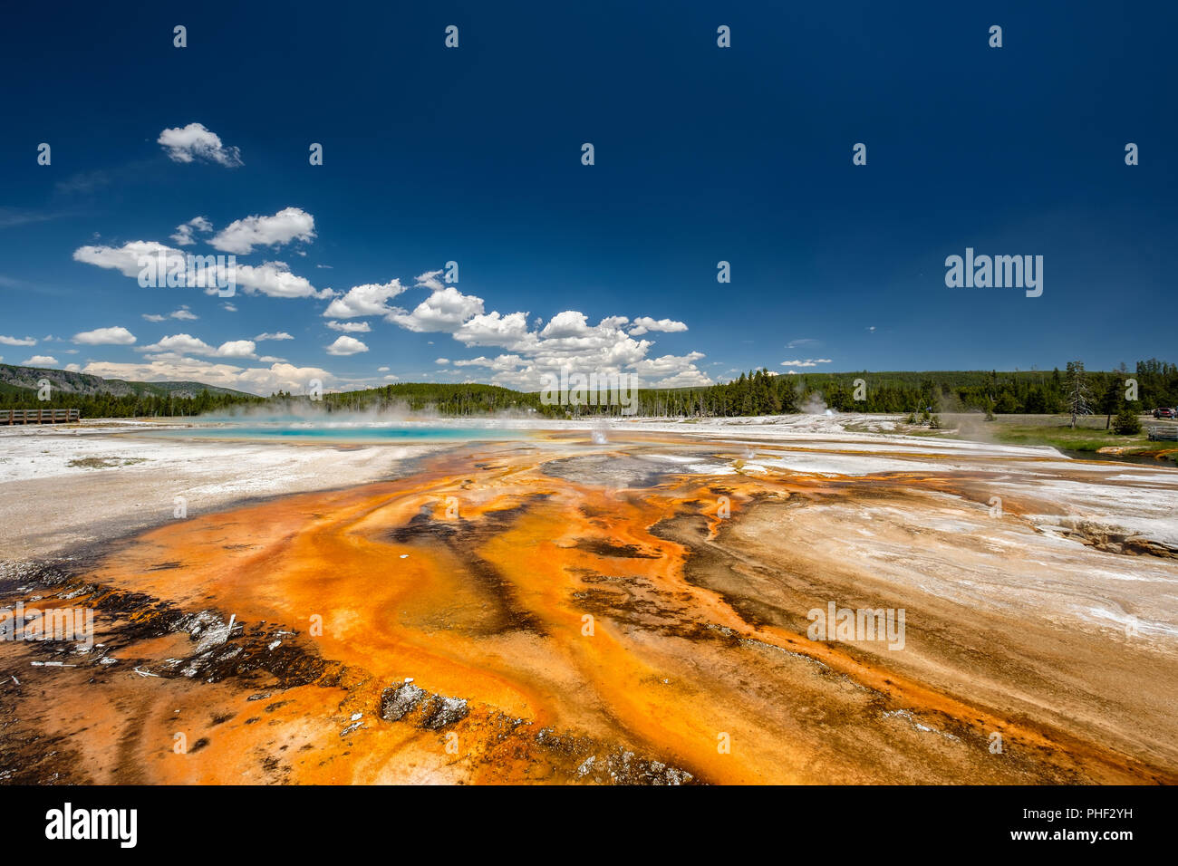 Hot thermal spring in Yellowstone Stock Photo - Alamy