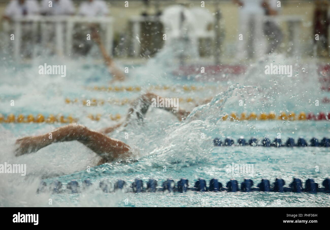 Swimming finish line hi-res stock photography and images - Alamy