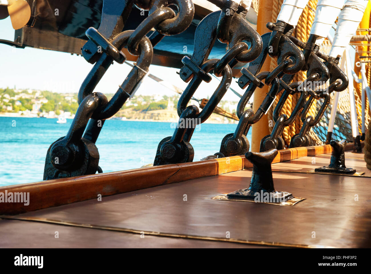 Rigging and ropes Stock Photo - Alamy
