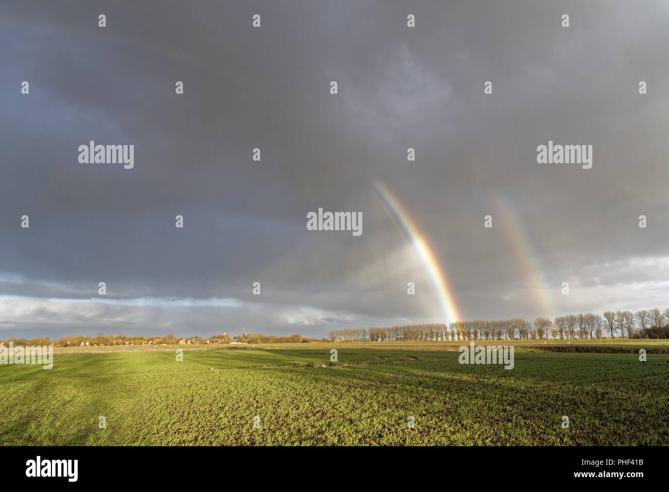 Rainbow in the fall Stock Photo - Alamy