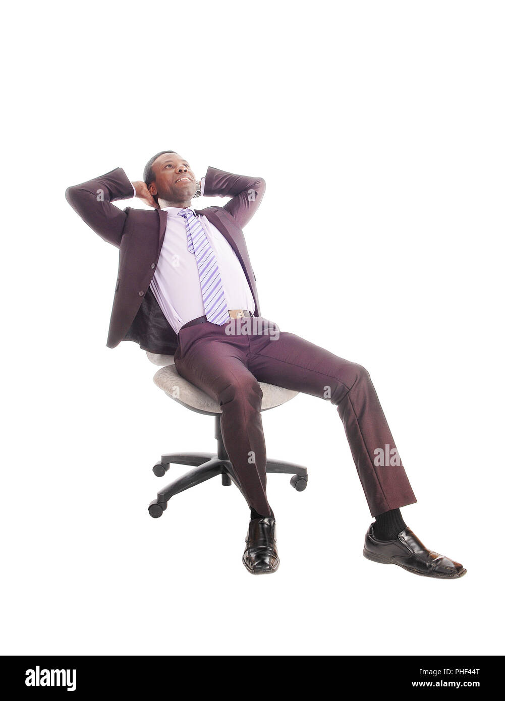African businessman sitting on Cut Out Stock Images & Pictures - Alamy