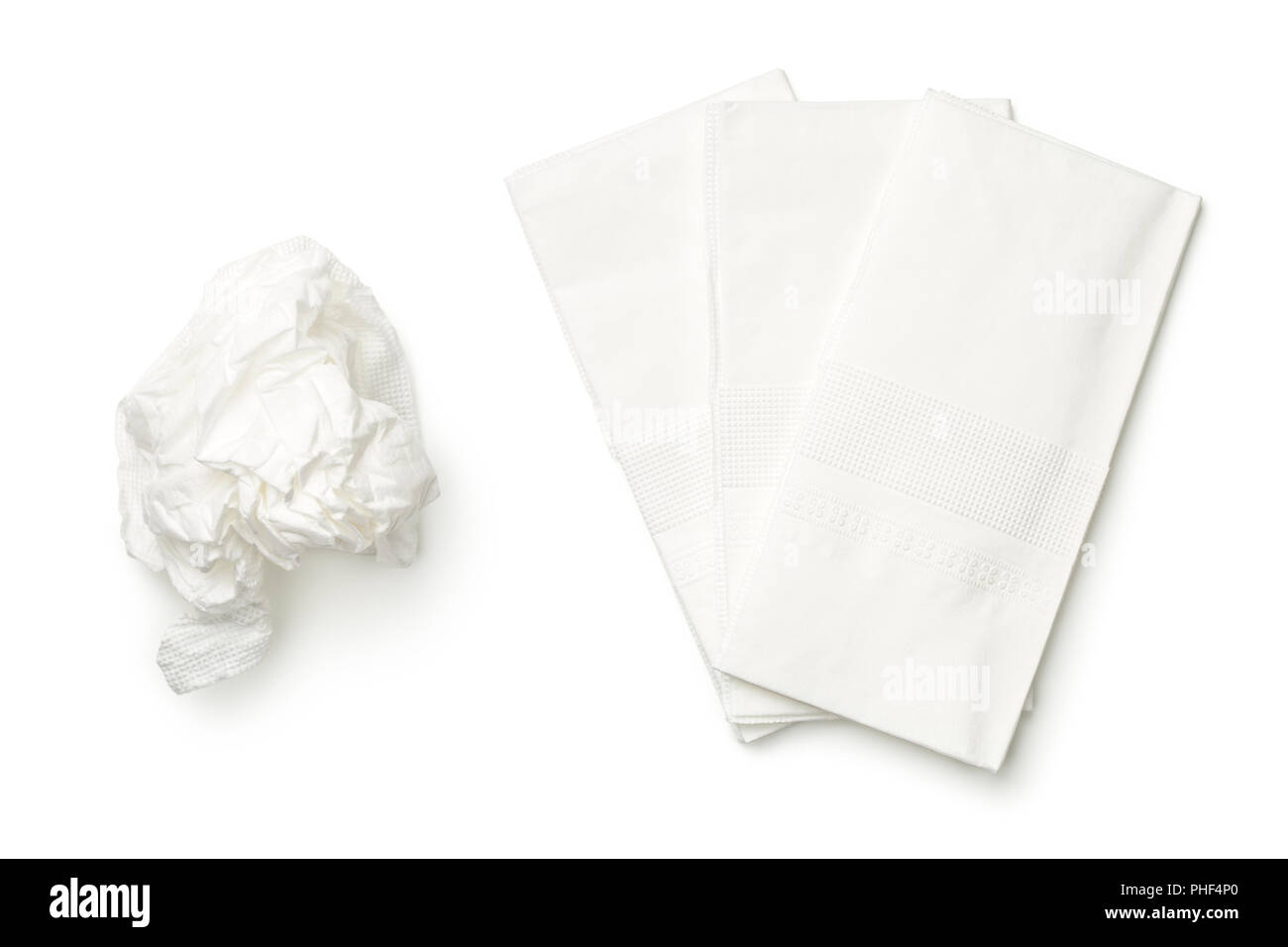 Tissues Isolated on White Background Stock Photo - Alamy