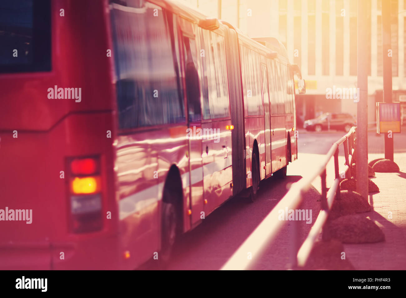 Bus moving on the road hi-res stock photography and images - Alamy