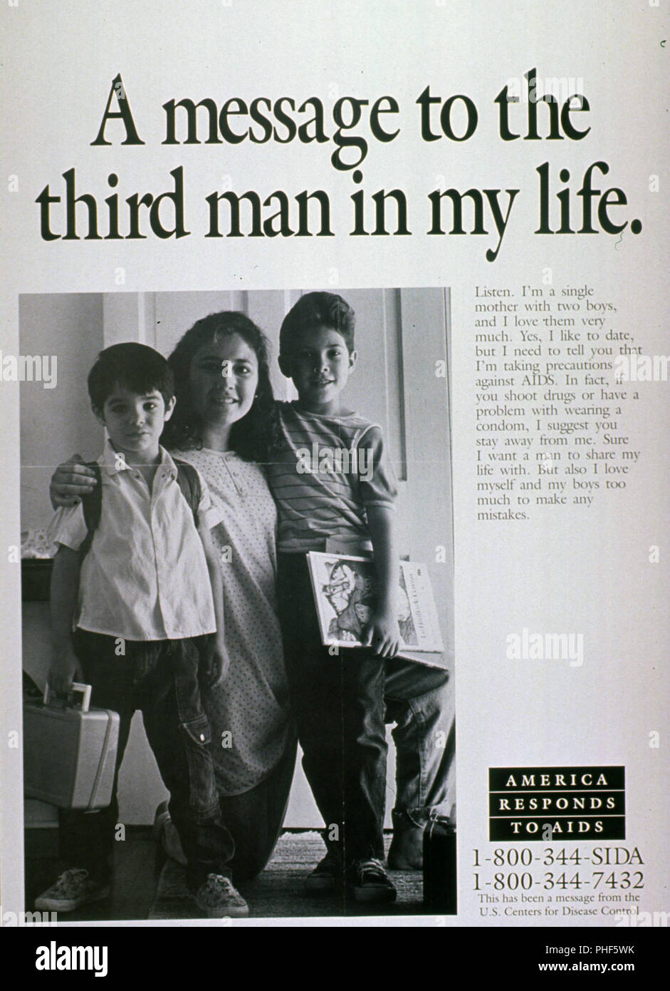 1980s AIDS prevention Poster Stock Photo - Alamy