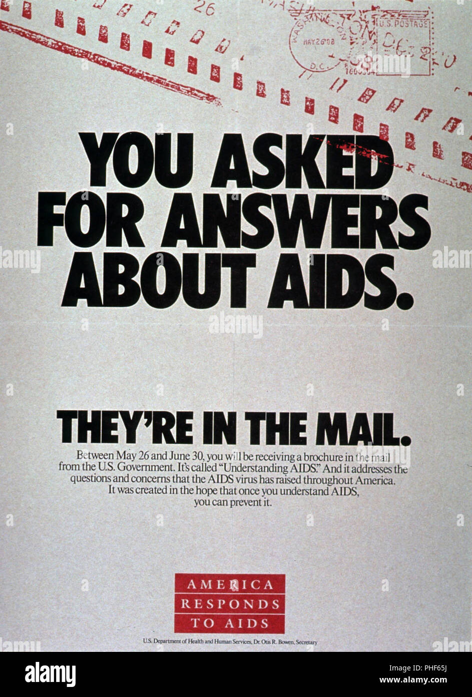 1980s aids poster hi-res stock photography and images - Alamy