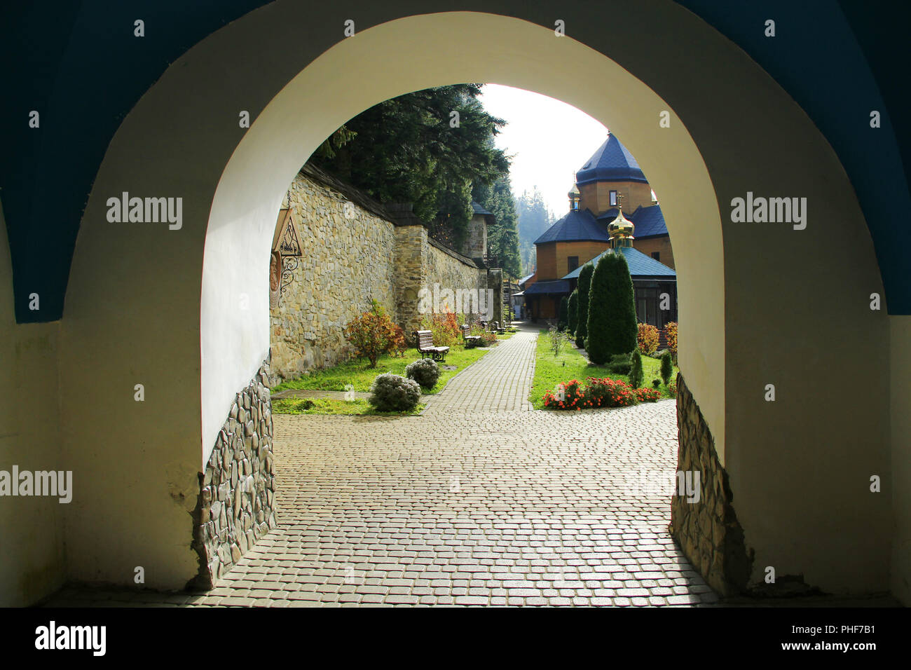 beautiful arch in the ancient in Manyava Skete Stock Photo - Alamy
