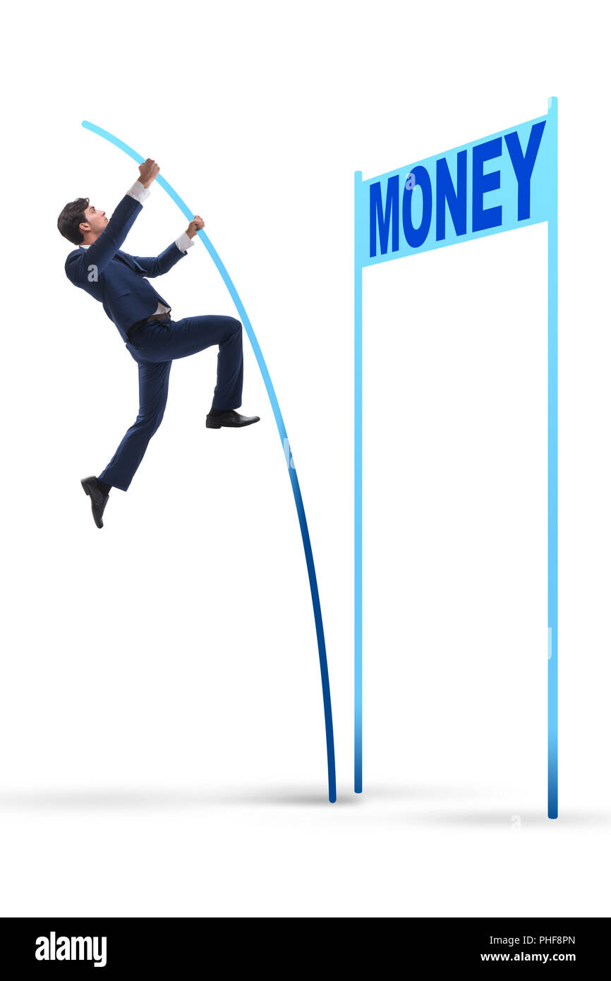 Businessman jumping pole vault business hi-res stock photography and ...