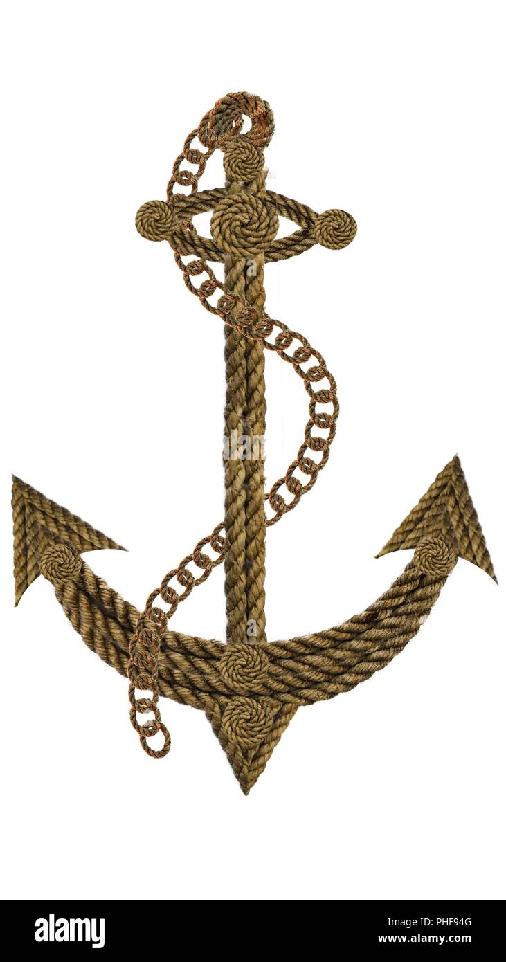 Compass anchor steering wheel Stock Photo - Alamy