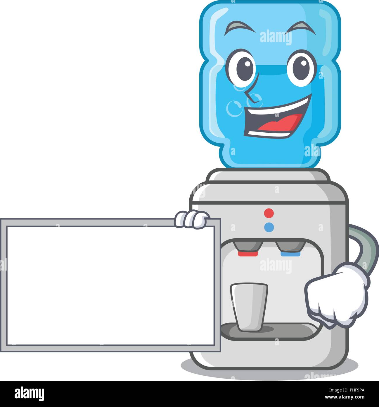 With board cartoon water cooler for office and home vector illustration ...