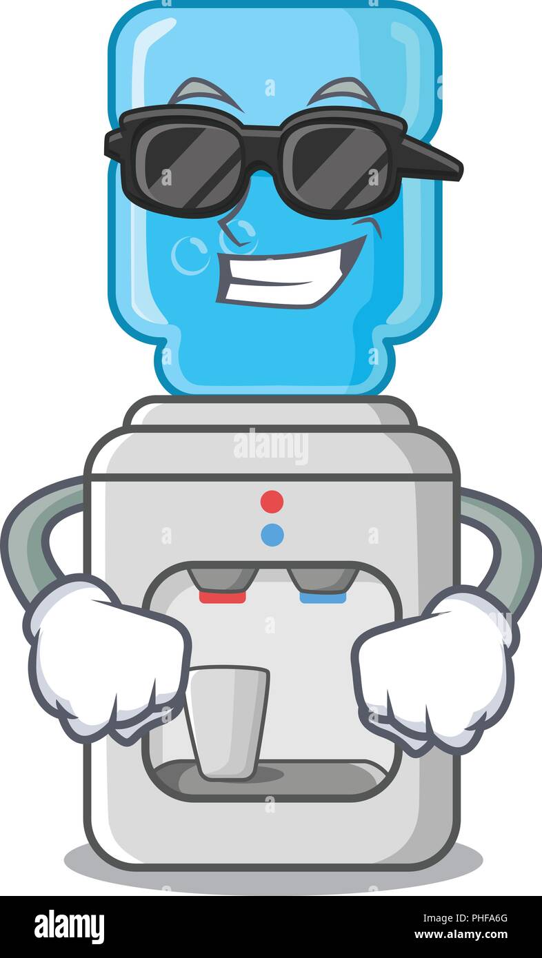 Super cool electric water cooler against the cartoon vector ...