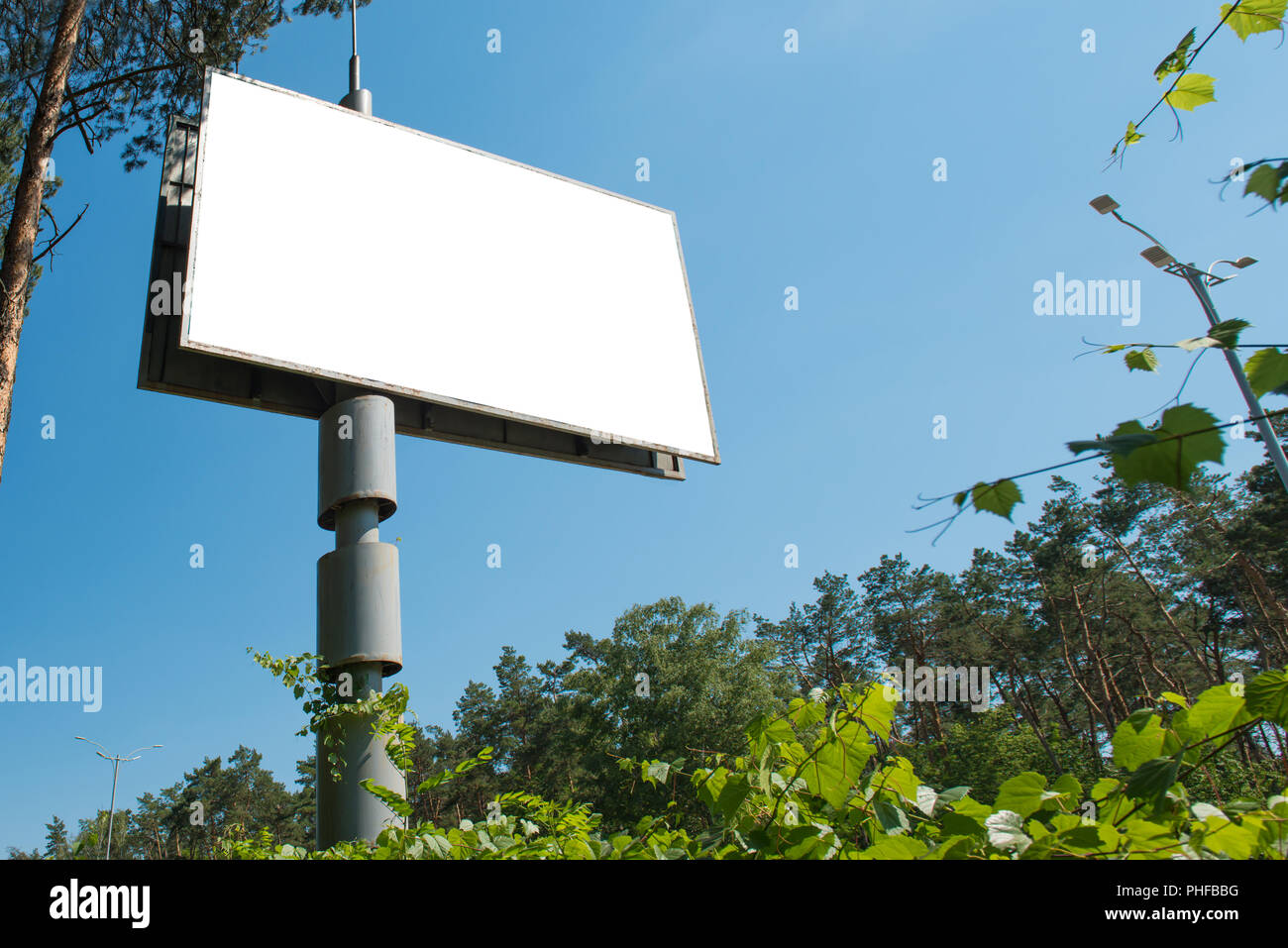 Blank billboard with empty space Stock Photo - Alamy