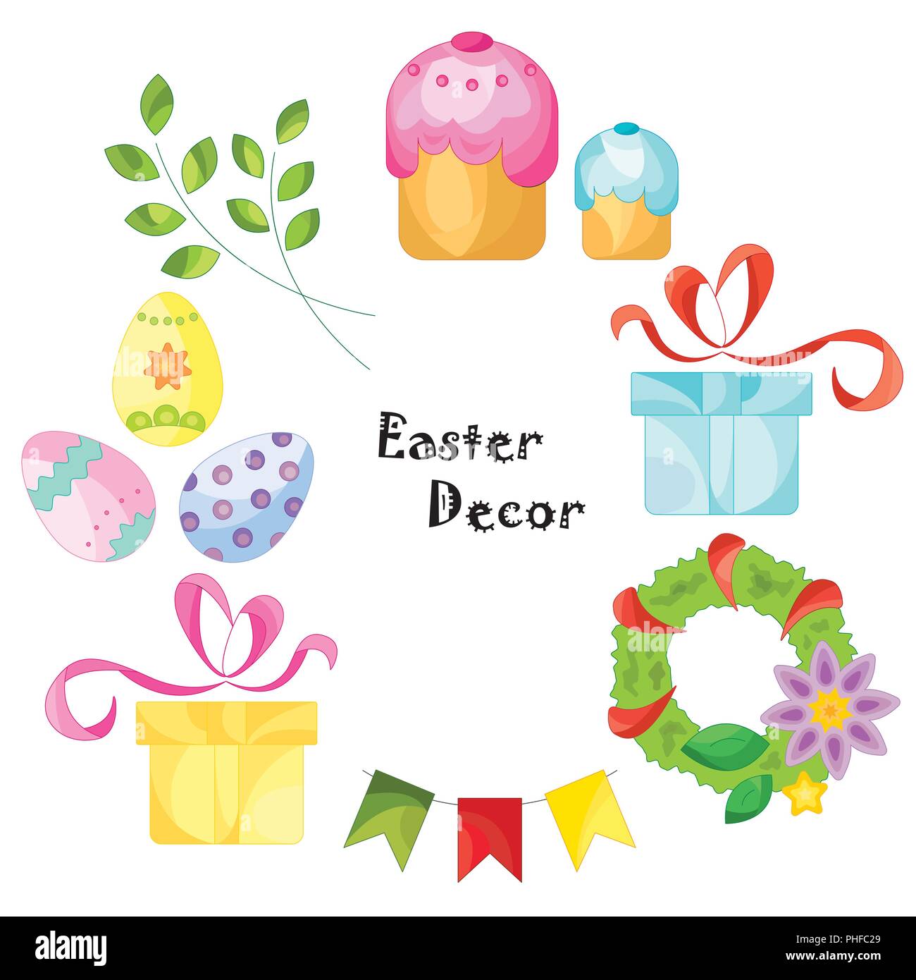 Easter decorations church Stock Vector Images - Alamy