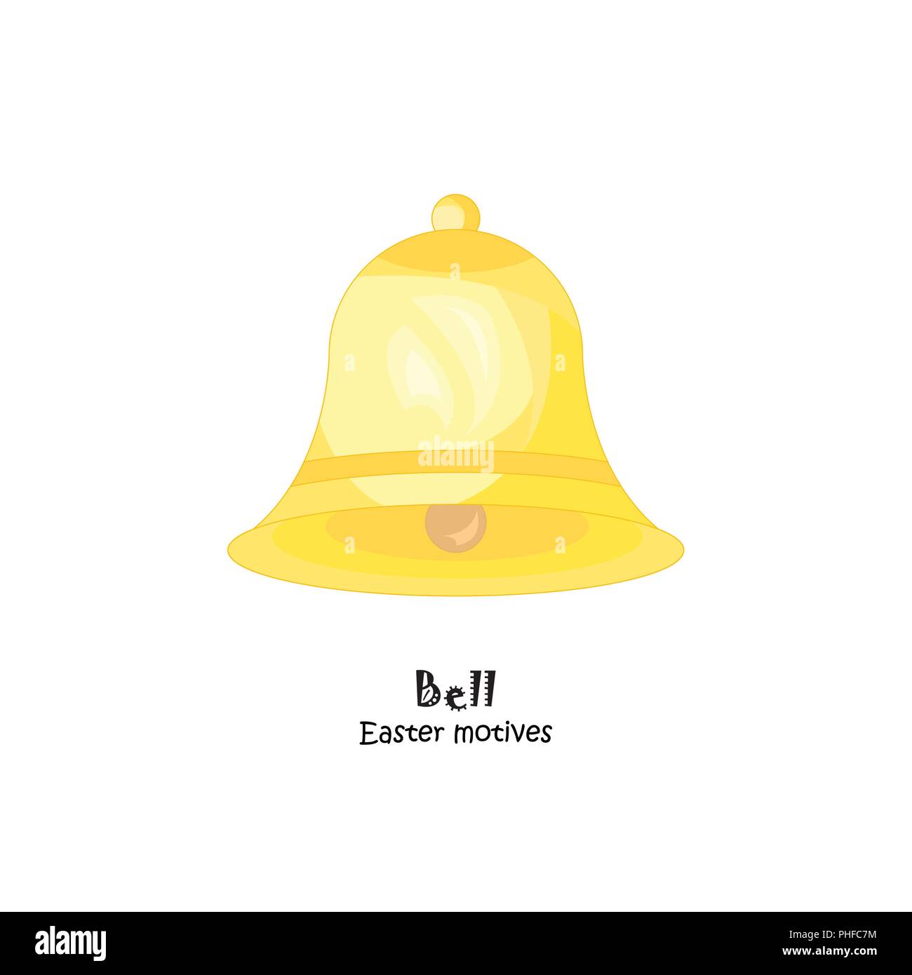 Color vector illustration. Bell on a white background Stock Vector ...