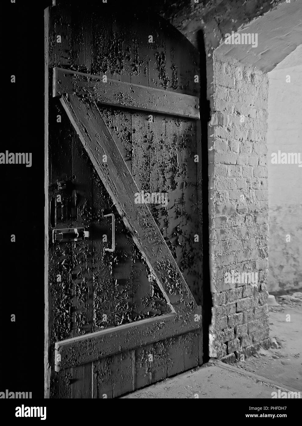 Door in a vacant factory in Magdeburg Stock Photo - Alamy