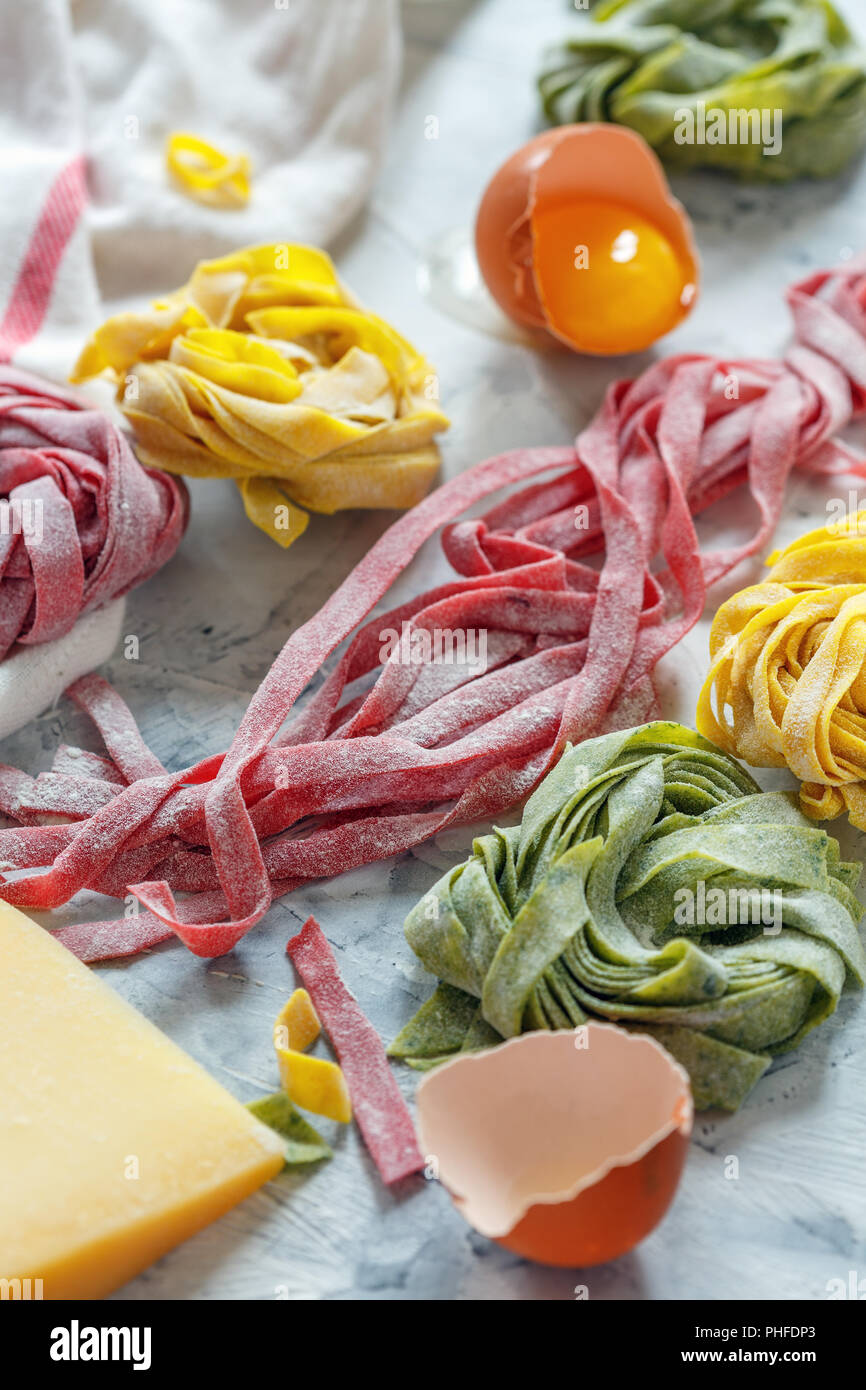 Preparation of a homemade color paste Stock Photo - Alamy