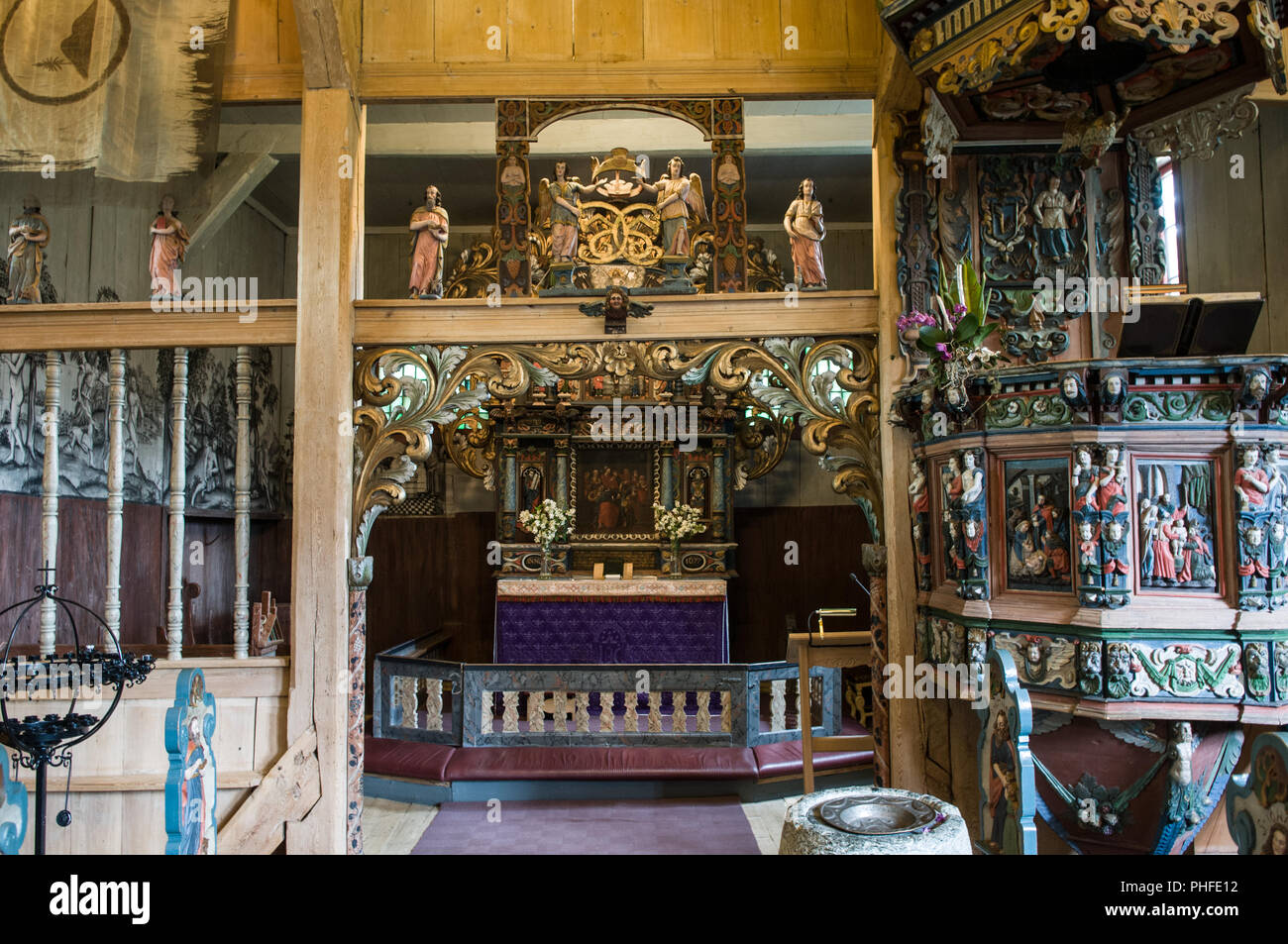 Old Church in Vagamo, Norway Stock Photo - Alamy