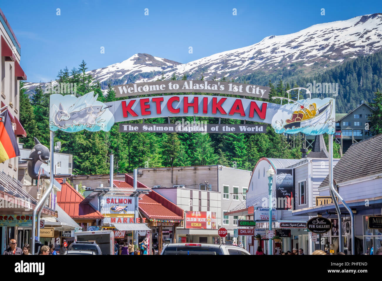 scenery around alaskan town of ketchikan Stock Photo - Alamy