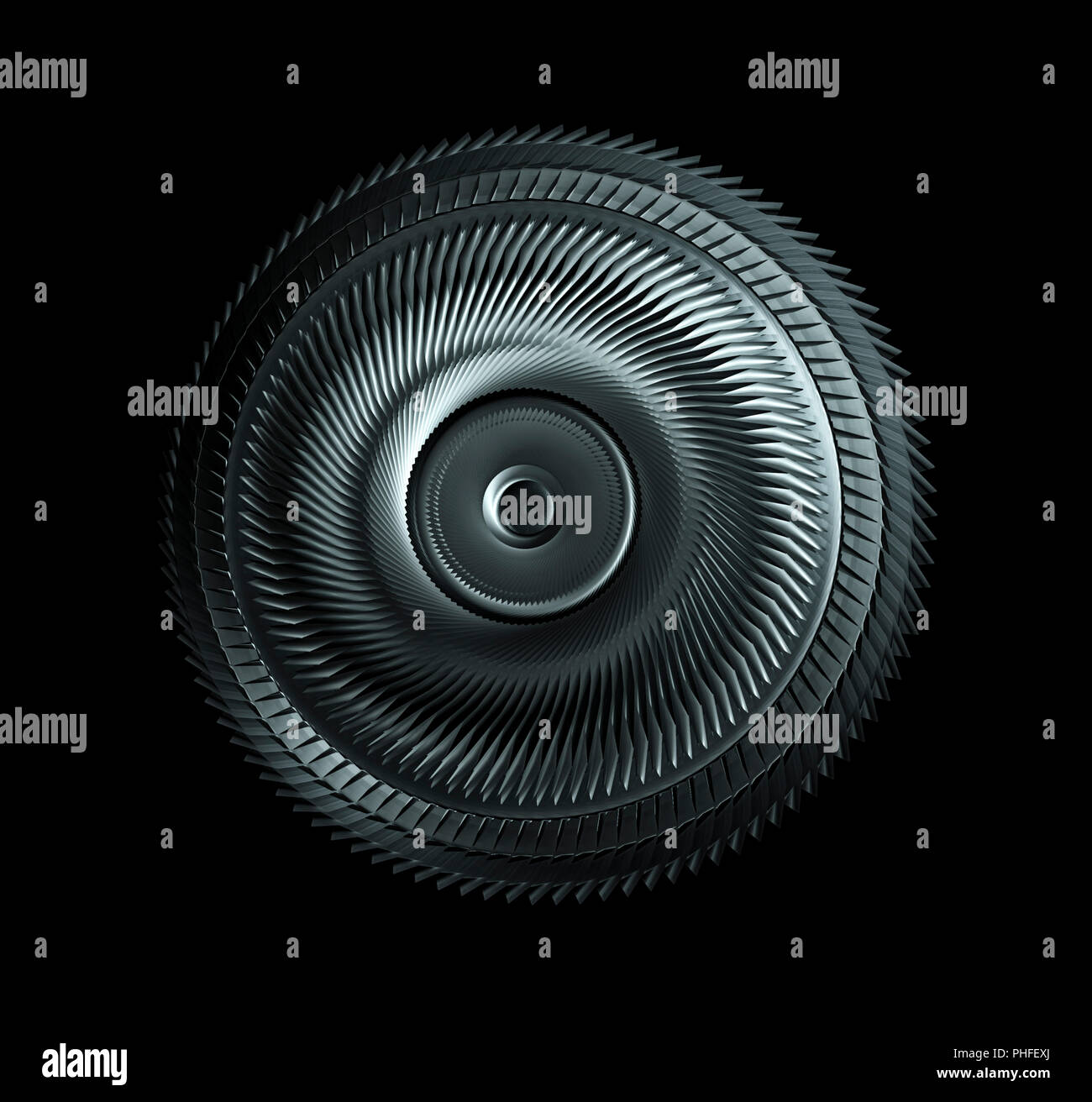 Steel Wheel Isolated On Black Background, Industrial Machine Part Stock ...