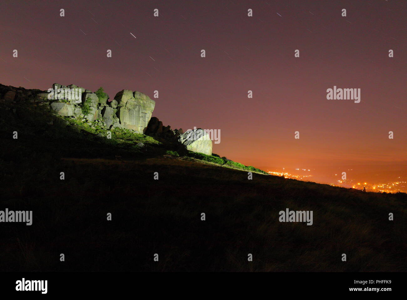 Ilkley moor at night hi-res stock photography and images - Alamy