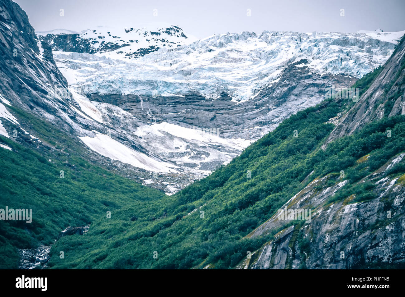 glacier and mountains landscapes in wild and beautiful alaska Stock ...