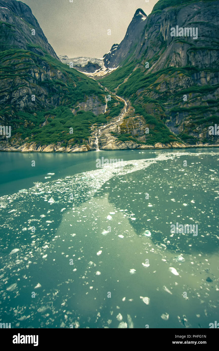 glacier and mountains landscapes in wild and beautiful alaska Stock ...
