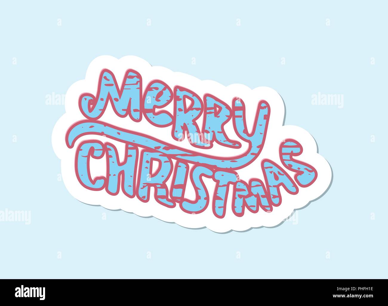 Merry Christmas Brush Handwritten Lettering Creative Text With Dry