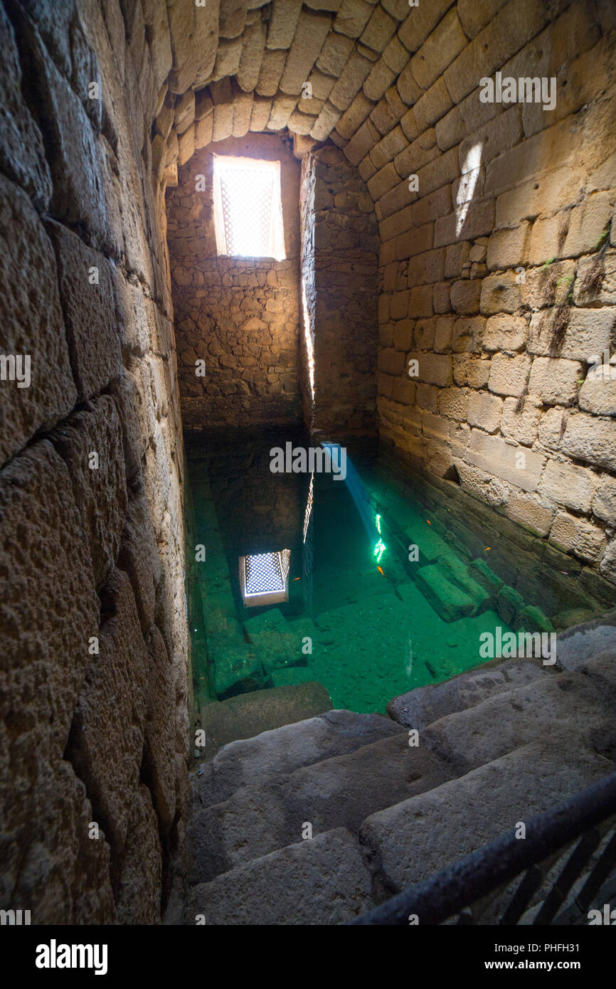 Roman water cistern at Alcazaba arab citadel. Merida, Extremadura ...