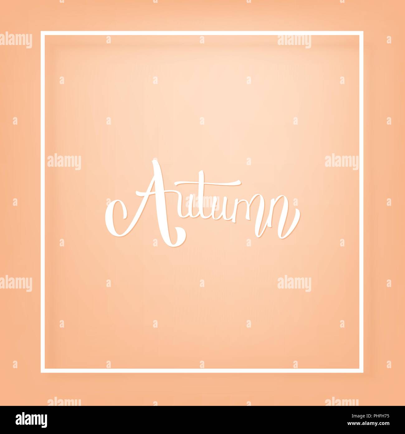 Autumn quote. Handwritten lettering with frame. Element for season ...