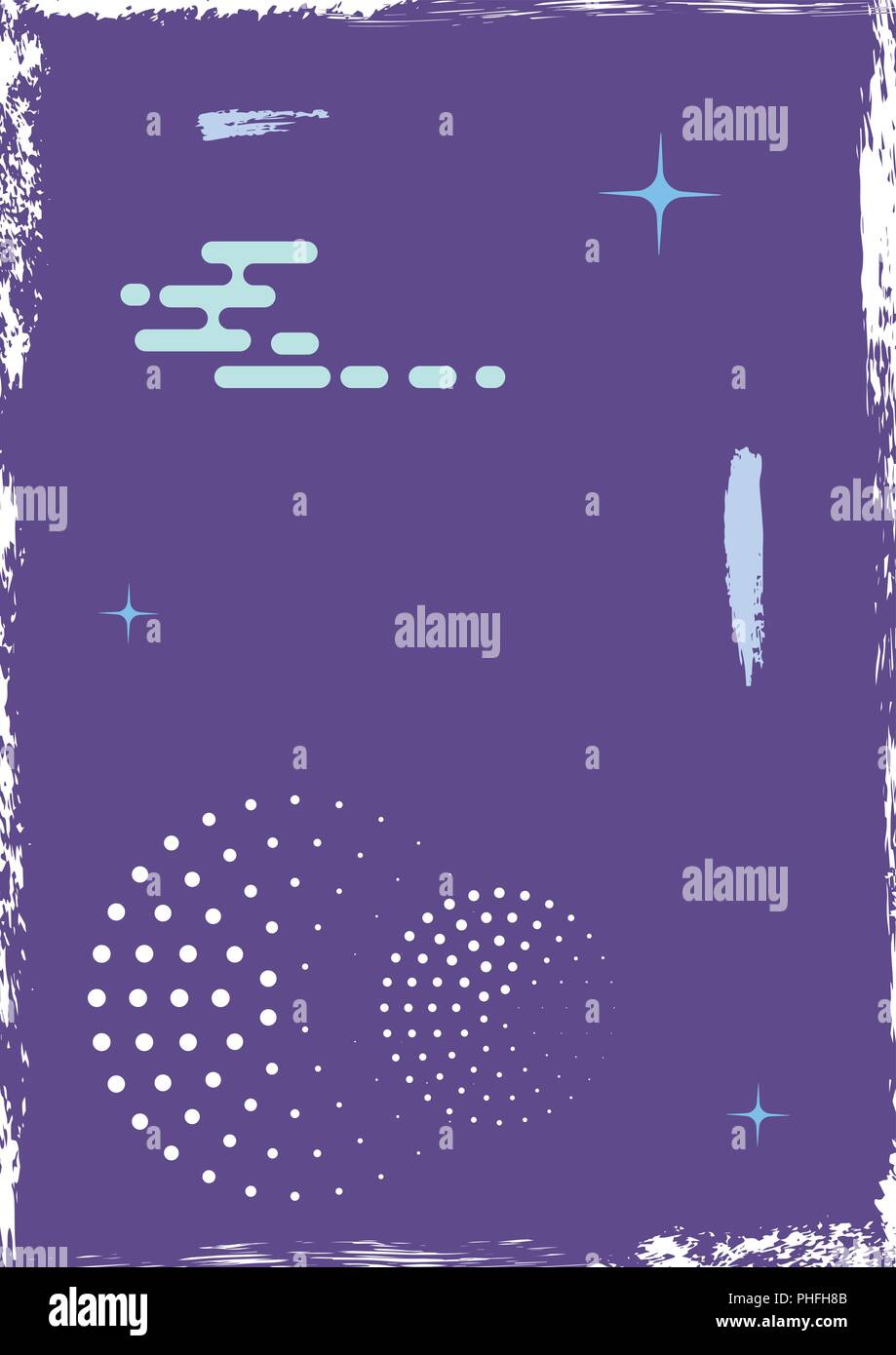 Vertical violet background with abstract and geometric elements for ...