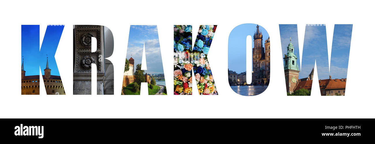 Krakow Poland collage Stock Photo - Alamy
