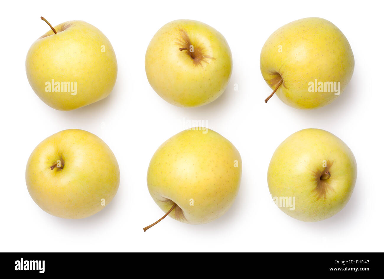 Golden Delicious Apples Isolated on White Background Stock Photo - Alamy