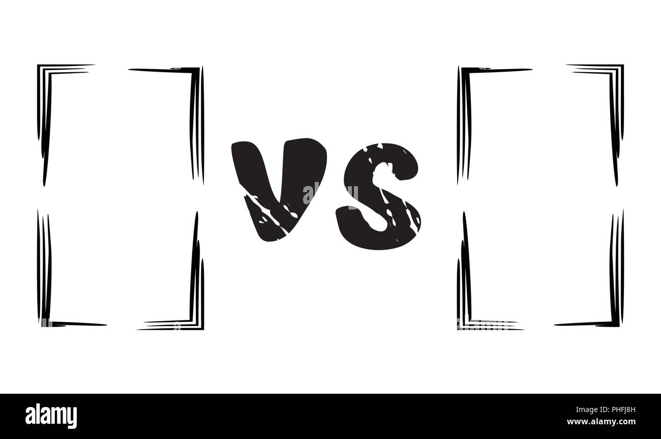 Versus template. VS screen with empty space. Battle background with ...