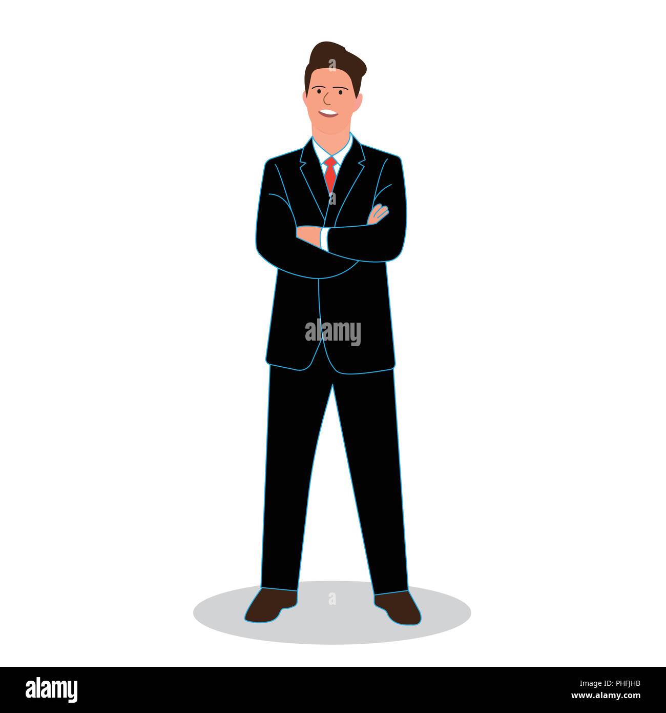 Man crossing his arms Stock Vector Images - Alamy