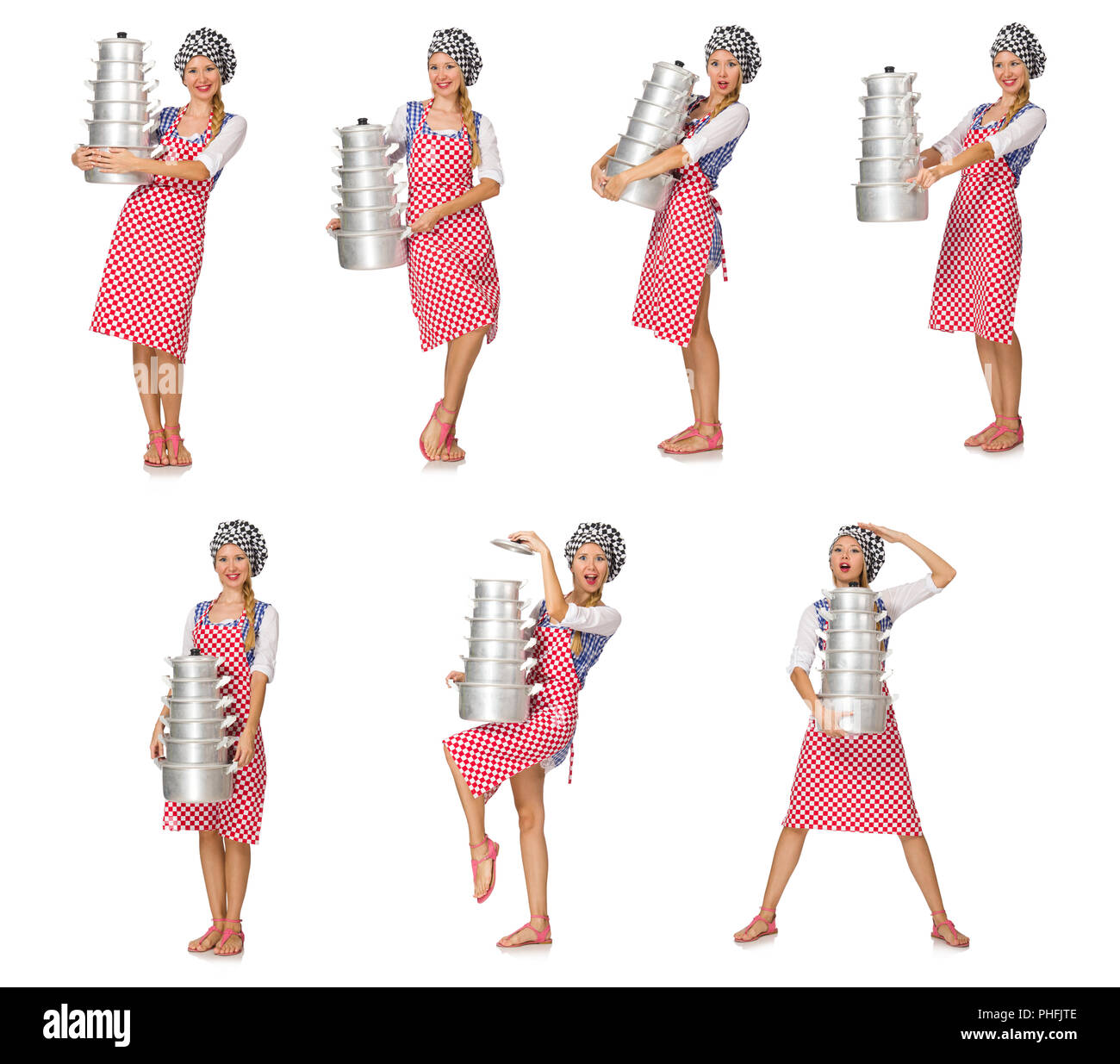 Woman smiling on restaurant Cut Out Stock Images & Pictures - Alamy