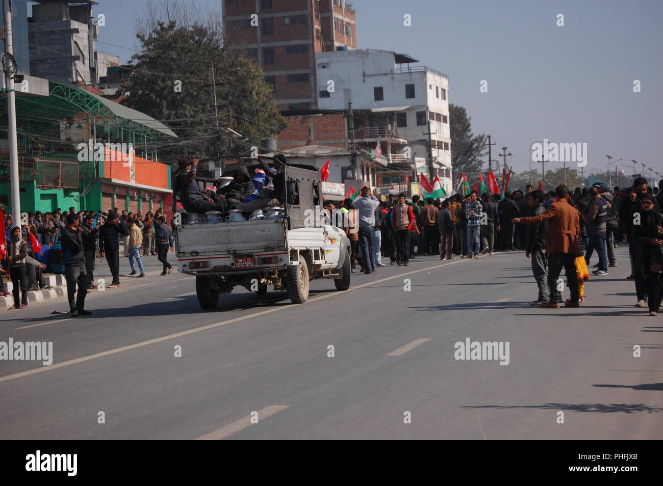 General strike day, Kathmandu, Nepal Stock Photo - Alamy