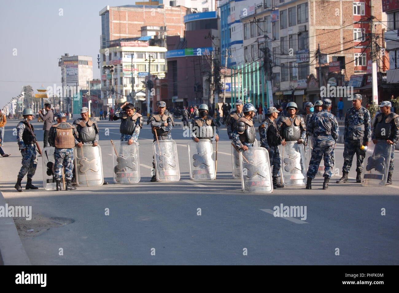 General strike day, Kathmandu, Nepal Stock Photo - Alamy