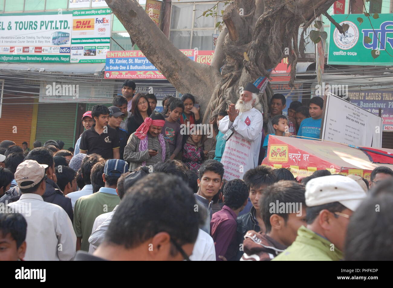 General strike day, Kathmandu, Nepal Stock Photo - Alamy